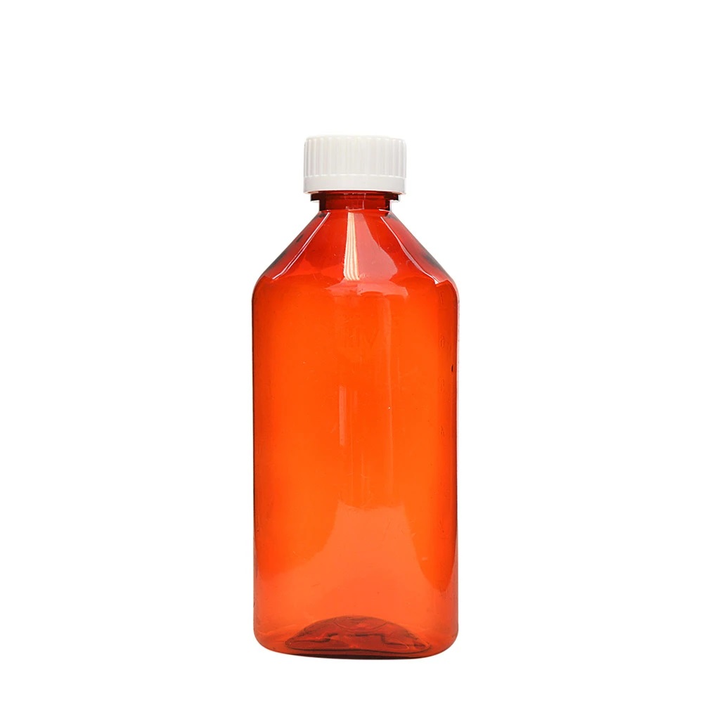 Buy Amber Graduated Oval RX Bottles with CR Caps 8 oz