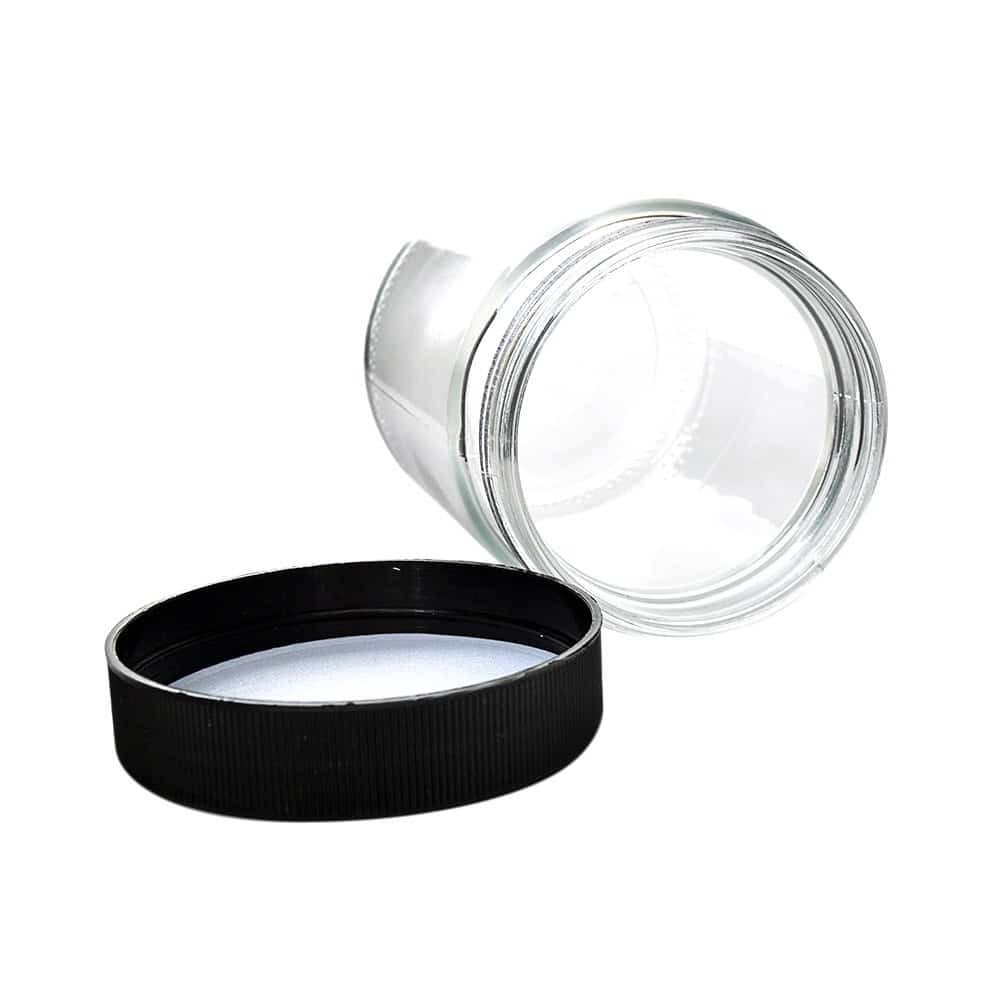 Glass Screw Cap Jars (White Cap) 18oz - 24 Jars / Case
