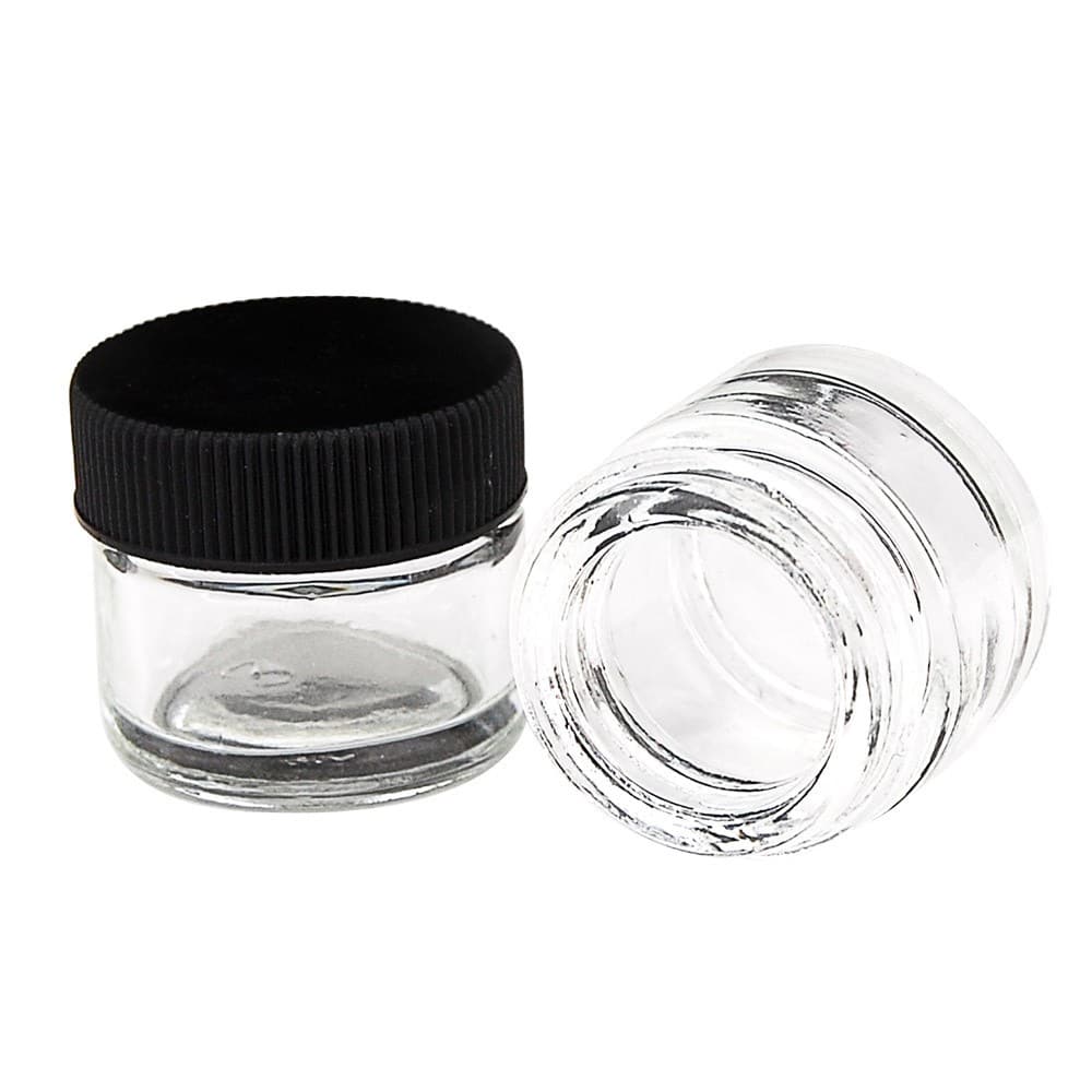 Buy Glass Concentrate Container Black Cap 5ML Cap