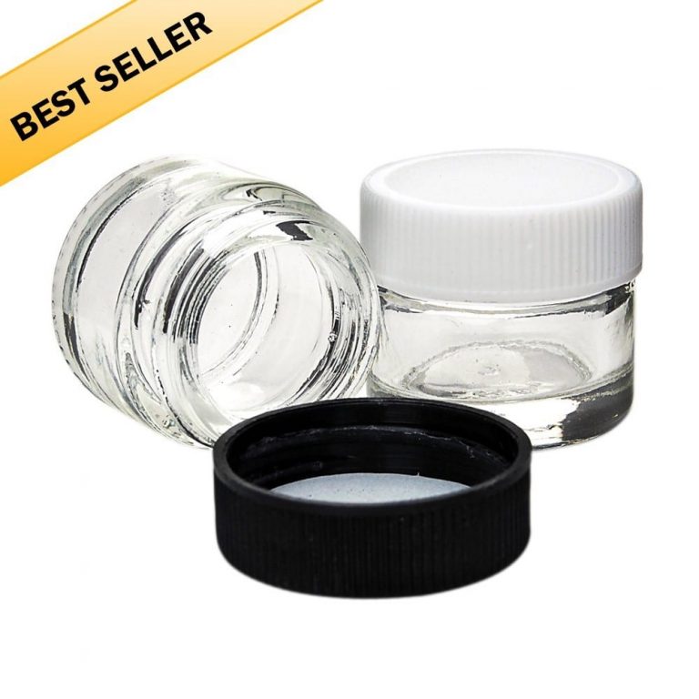 Buy Glass Concentrate Container White Cap 5ML