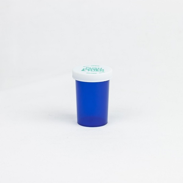 Buy 20 Dram Blue Thumb Tab Vials w/ Reversible Caps