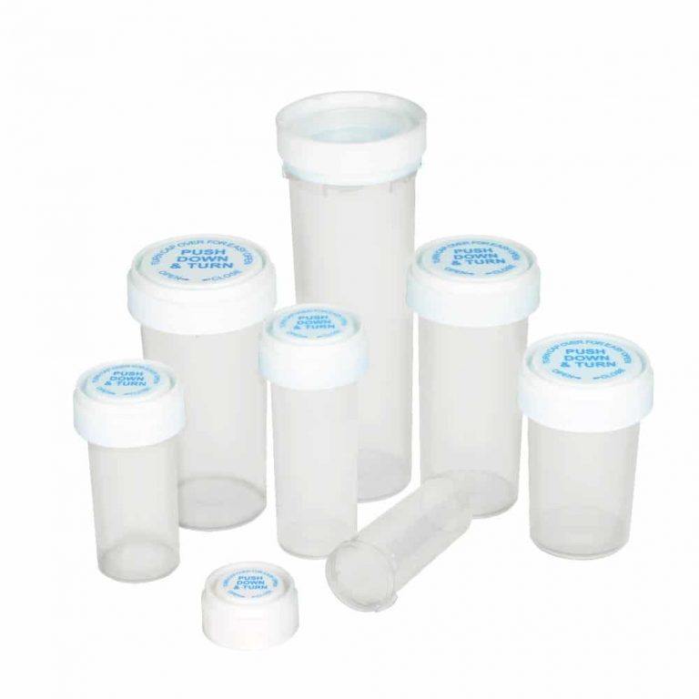 Blue Reversible Vials with Dual Purpose Caps 20 Dram - 270 Vials/Case