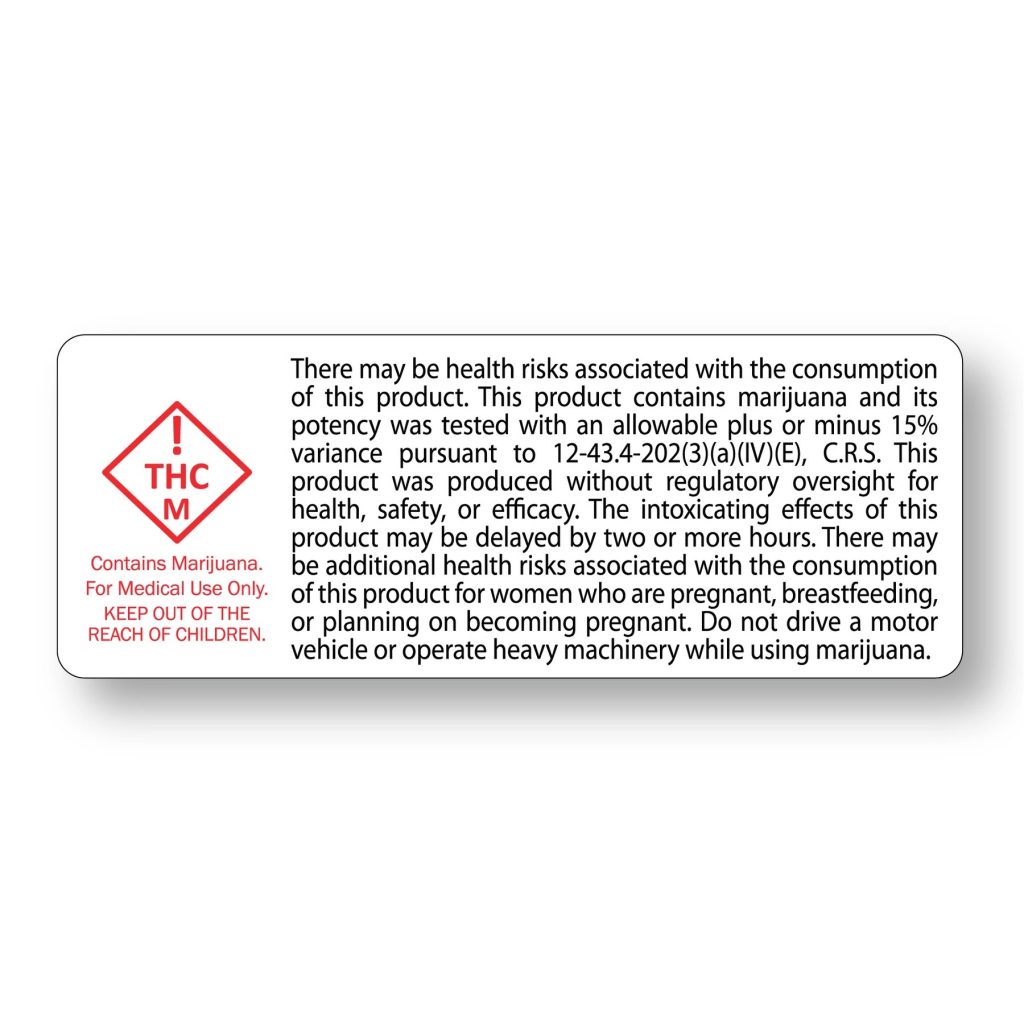 Warning Edible Massachusetts | Warning Edible | Line Packaging Supplies