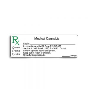 California Compliant - Medical Marijuana Labels | Medical Marijuana Label