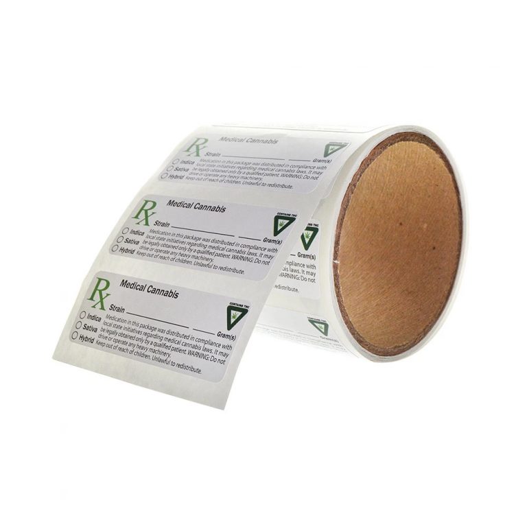 Medical label w/ THC Logo Michigan | Medical label w/ THC Logo