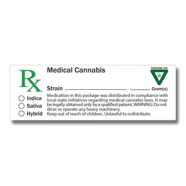 Buy Medical label w/ THC Logo Michigan from us.