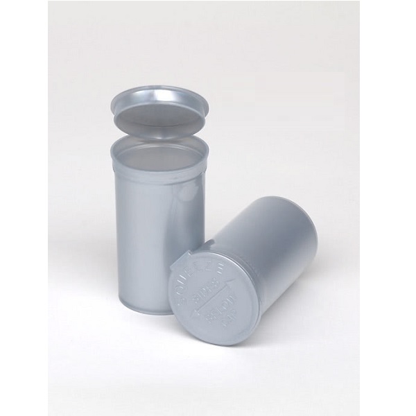 19 Dram Opaque Silver Pop Top Containers - 225/Case
