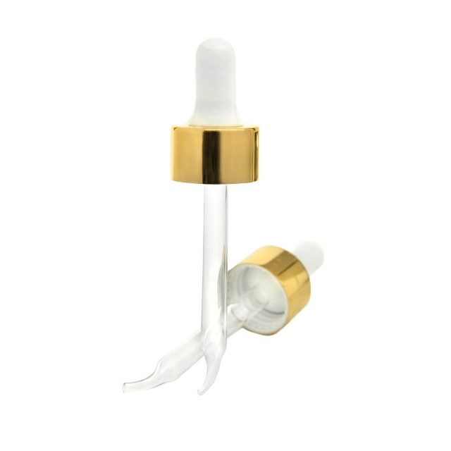 Buy 20/400 1oz Glass Dropper Gold/White (1088 Dropper/Case)