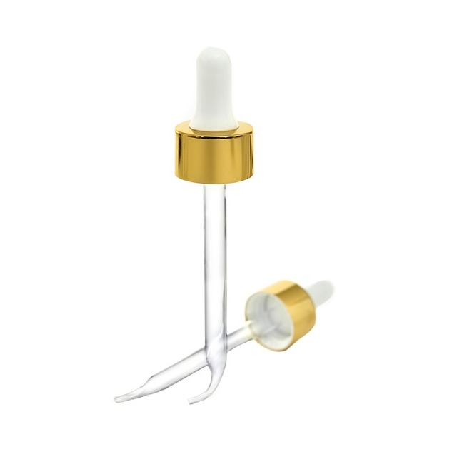 Buy 20/400 2oz Glass Dropper Gold/White (1088 Dropper/Case)