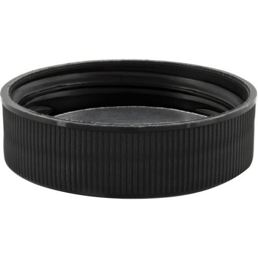 Buy 38mm 38-400 Black Ribbed (Matte Top) Plastic Cap