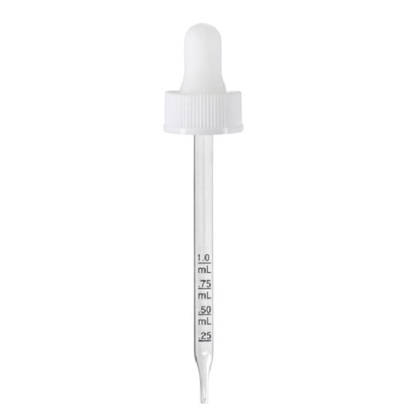 Buy 4 oz White Graduated Glass Dropper (22-400) from Line Packaging ...